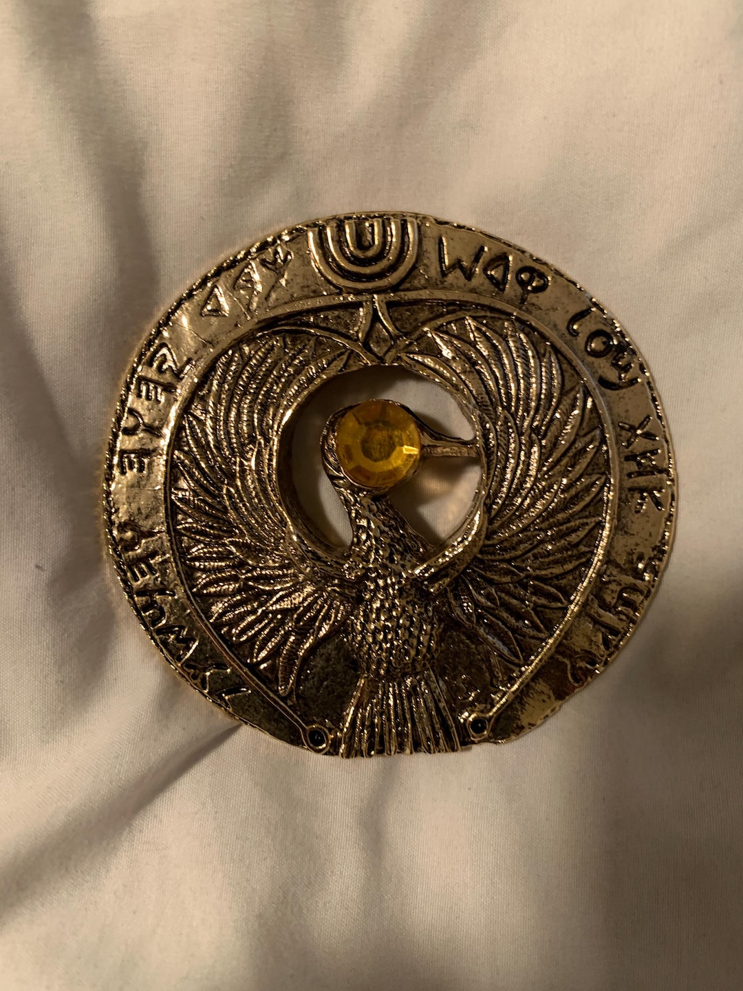 INDIANA JONES Staff Head of Ra Gold Plated 3.5" in Diameter 1 to 1 ...