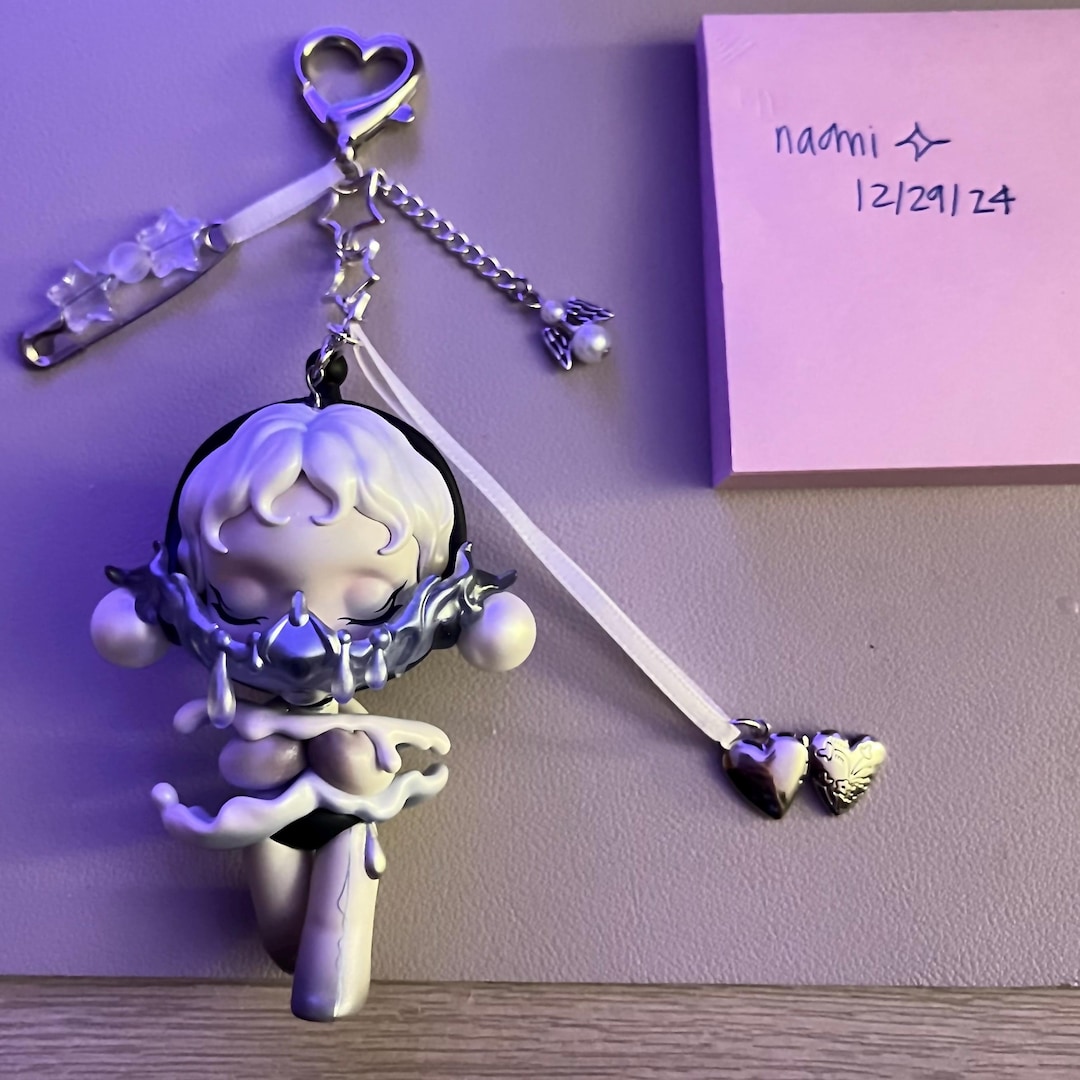 Patience Skullpanda Keychain With Working Locket Charm - Etsy