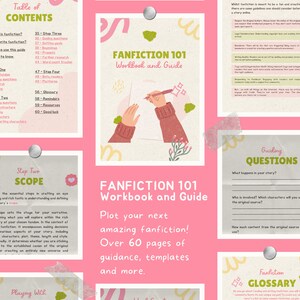 Fanfiction 101 Workbook & Guide | Writing Planner, Trackers - Etsy