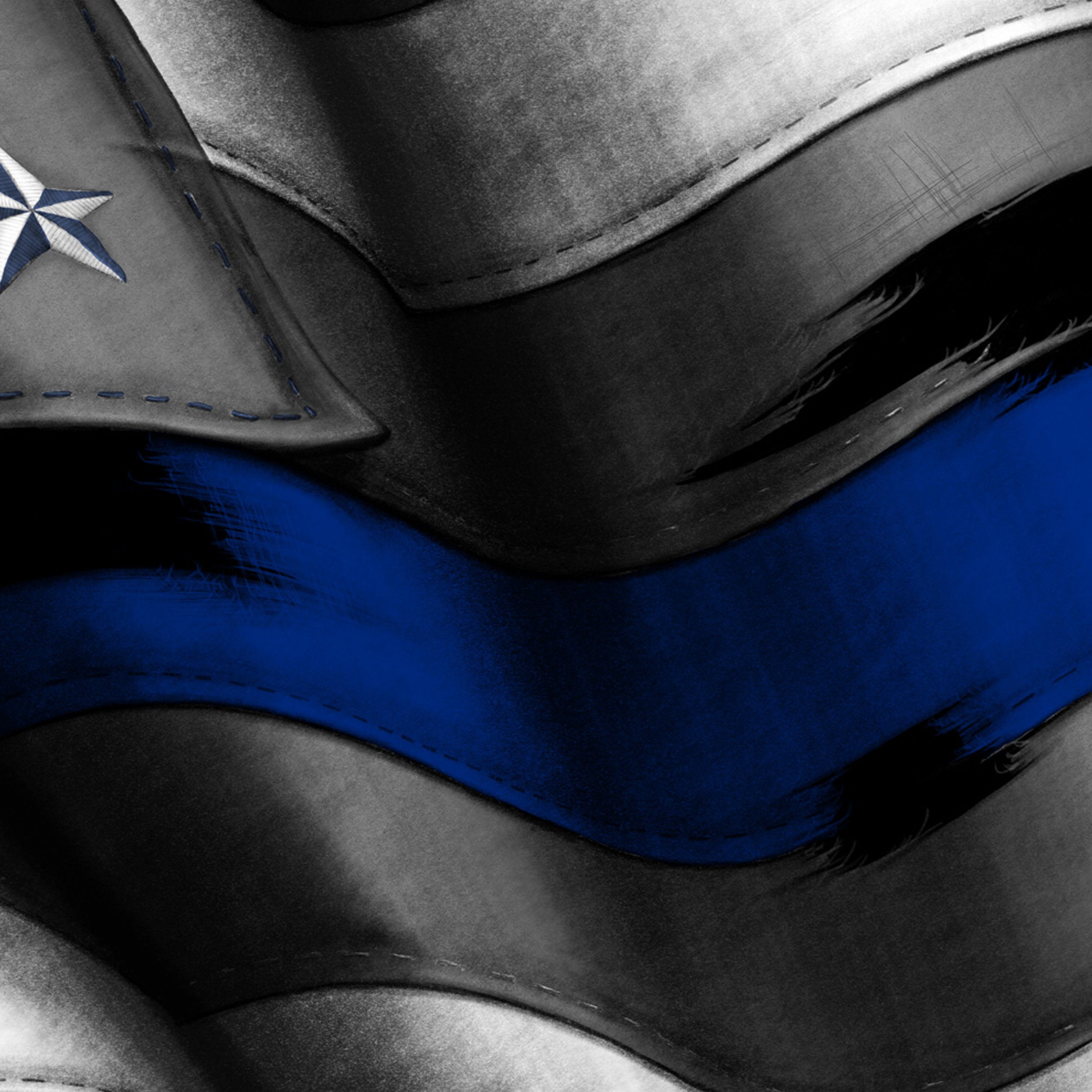 Thin Blue Line Flag Design Patriotic Hand-drawn Digital - Etsy