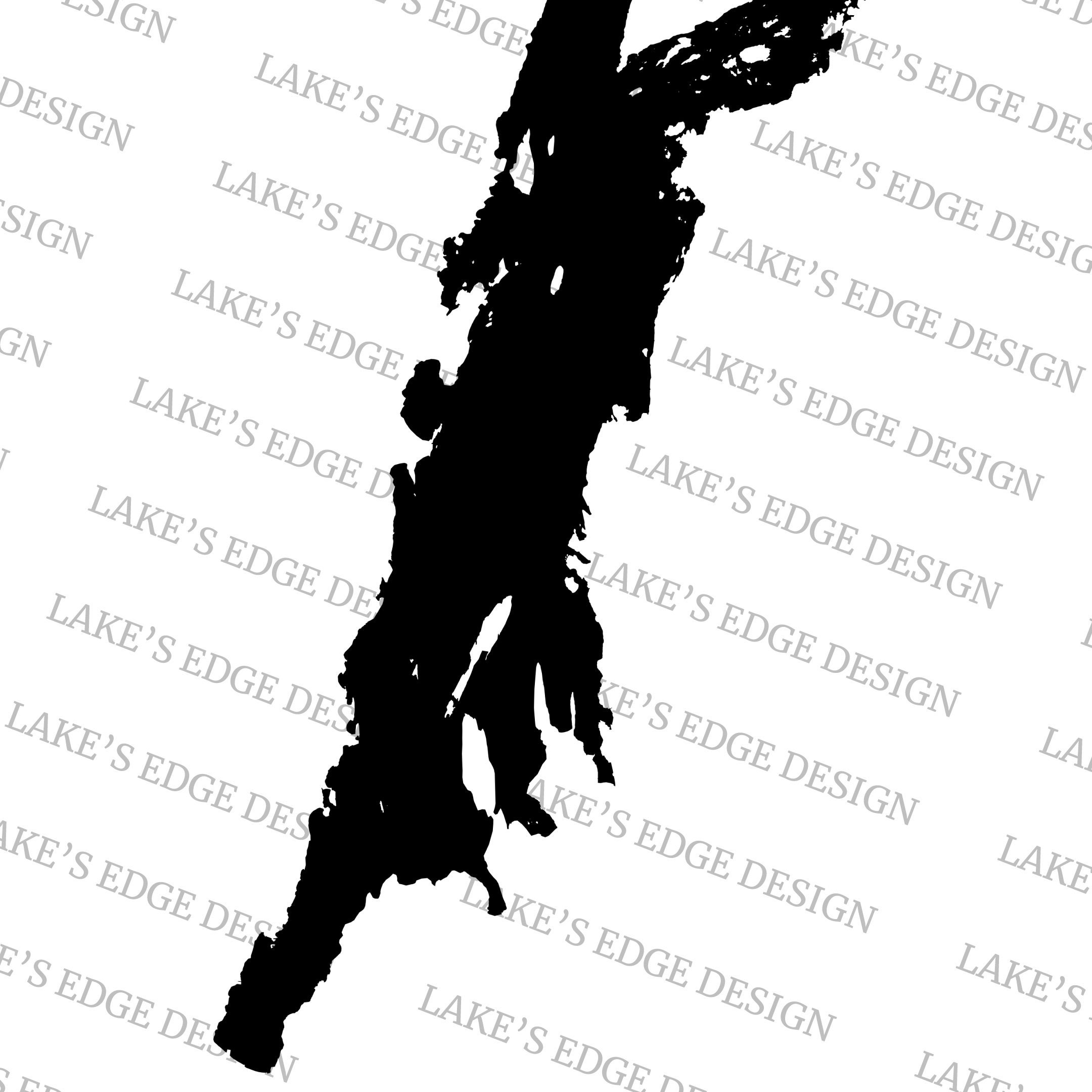 Lake George New York Lake Outline Silhouette SVG Vector - Etsy