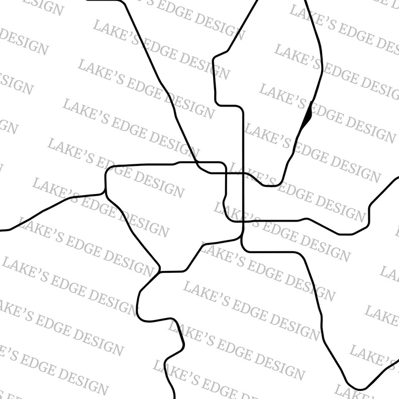 Washington Dc City Street Map Vector Graphics Urban Street Map - Etsy