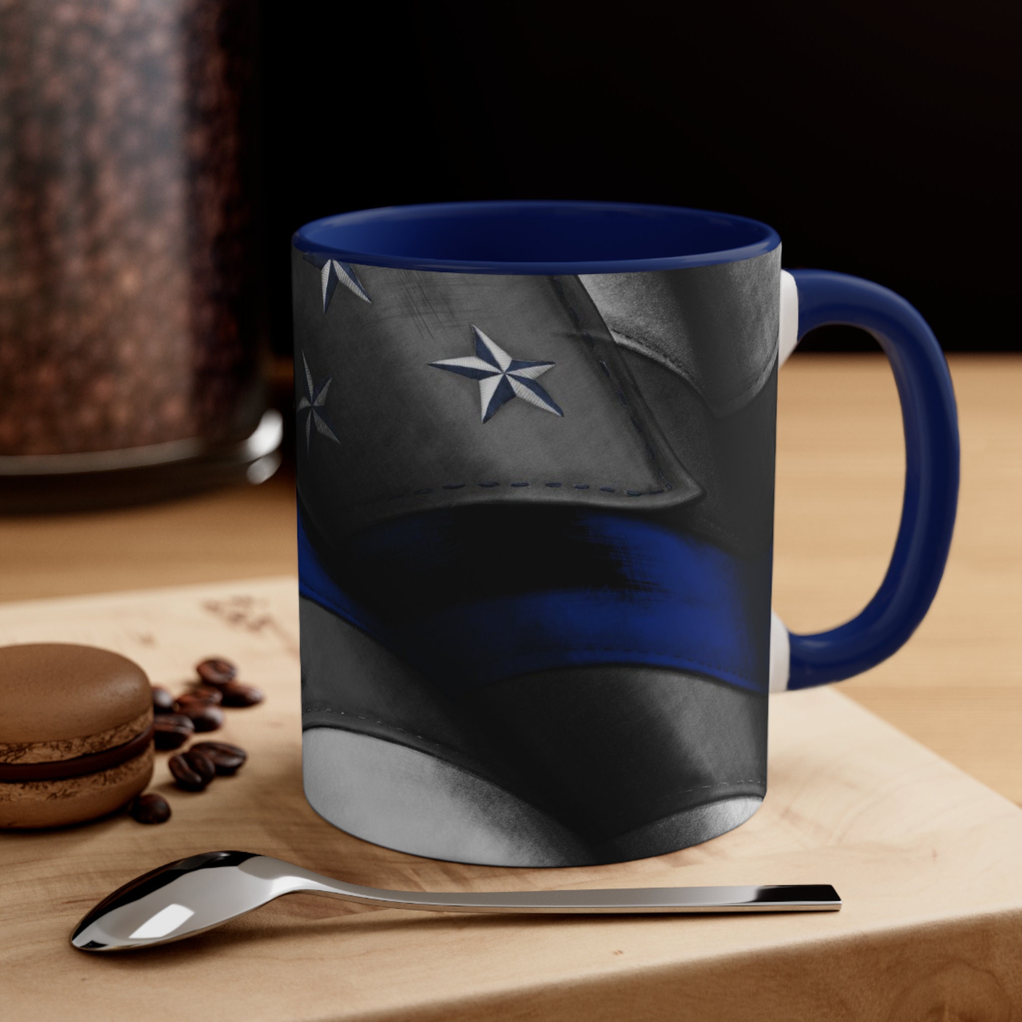 Thin Blue Line Flag Design Patriotic Hand-drawn Digital - Etsy