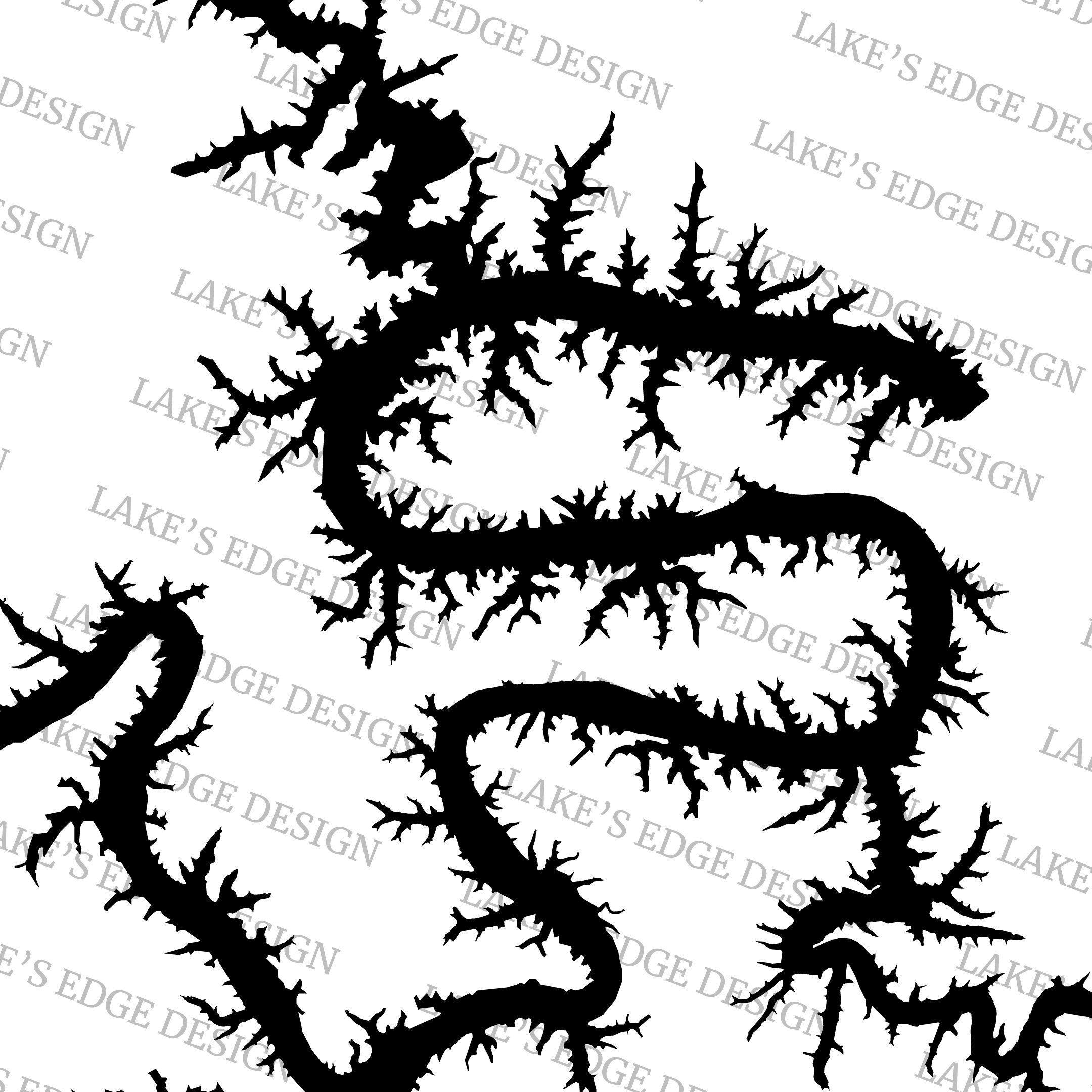 Lake of the Ozarks Missouri Lake Outline Silhouette SVG Vector - Etsy