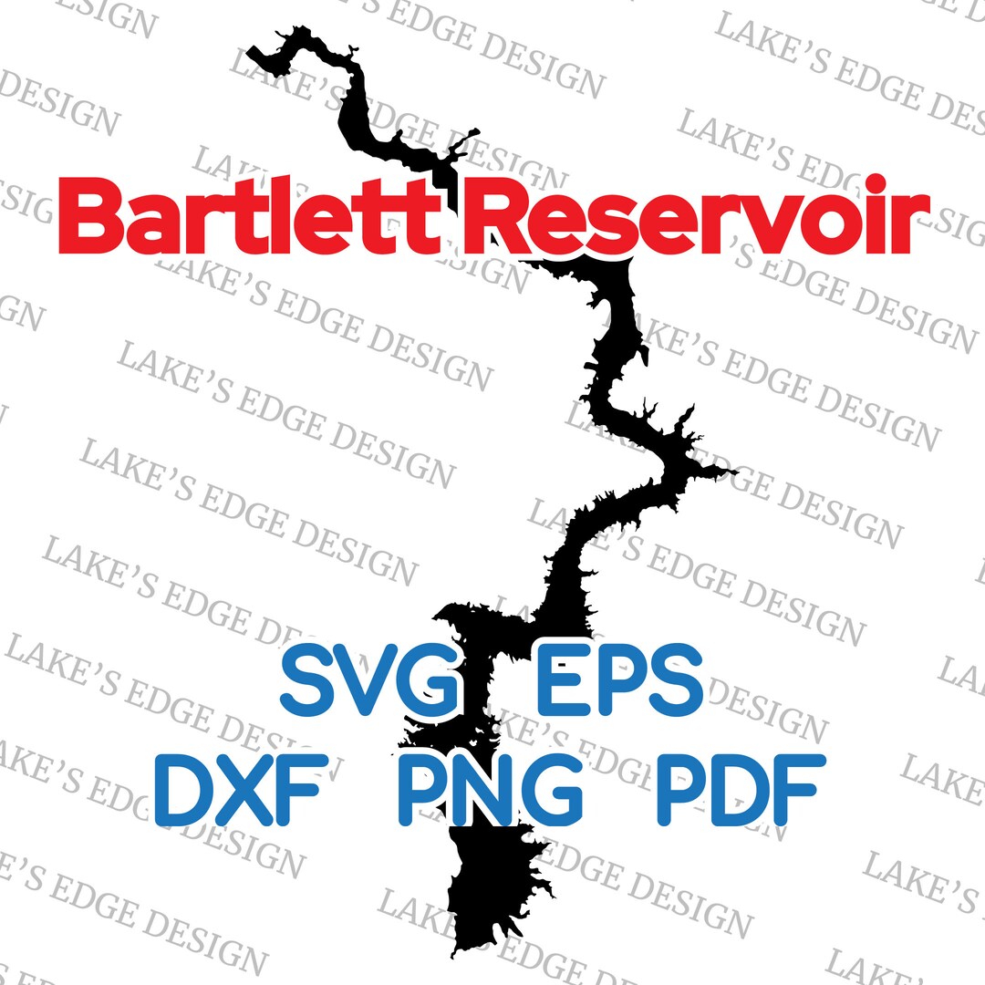 Bartlett Reservoir Arizona Lake Outline Silhouette SVG Vector - Etsy