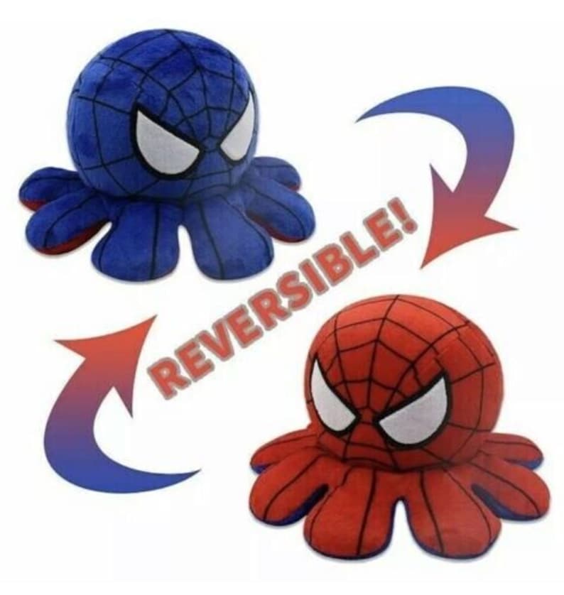 Custom Spiderman Octopus Reversible Plush Superhero Marvel Kids Stuffed ...