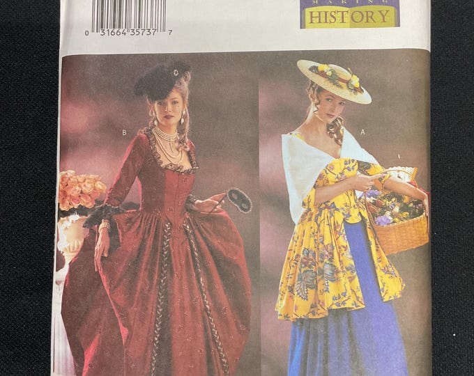 Butterick Pattern 3640 Historical Colonial Georgian Women’s Dress ...