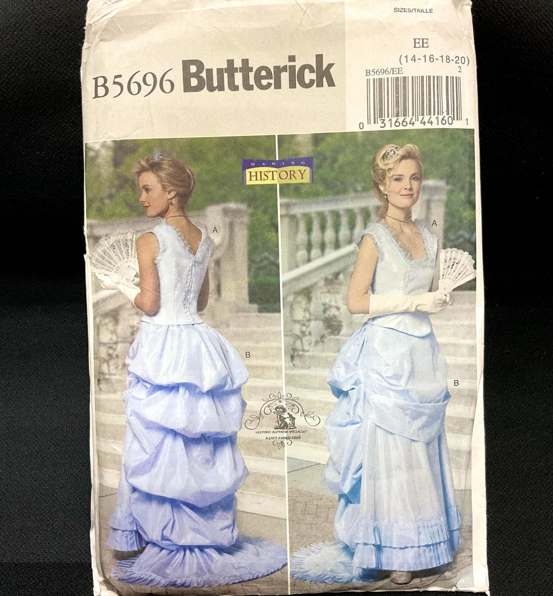 Butterick B5696 Sewing Pattern Women's Victorian 1800s Bustle Costume ...