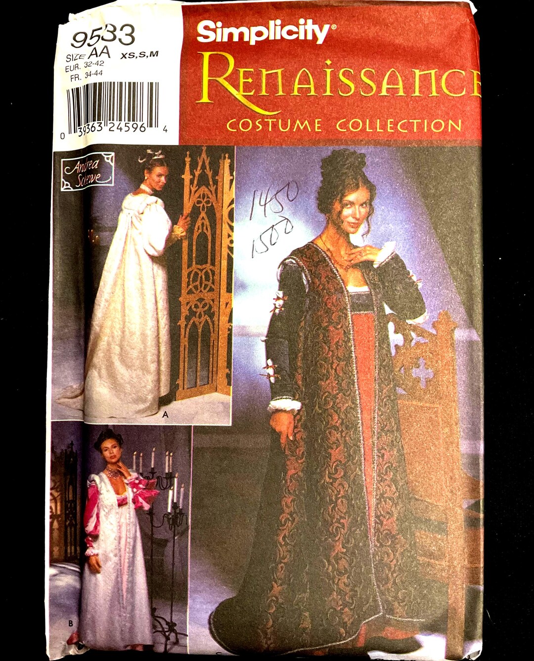Simplicity 9533 Sewing Pattern Renaissance Medieval Women’s Costume ...