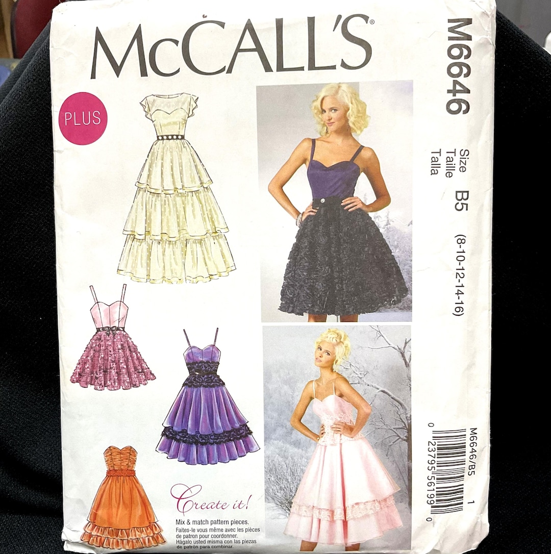 Mccall's M6646 Sewing Pattern Women's Retro Style Evening Cocktail ...