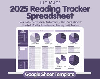 2025 Ultimate Reading Spreadsheet, Google Sheets Template, Reading ...