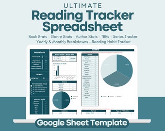 Book Tracker Spreadsheet Reading Log Google Sheets - Etsy