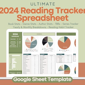 2024 Basic Reading Spreadsheet, Google Sheets Template, Reading Tracker ...