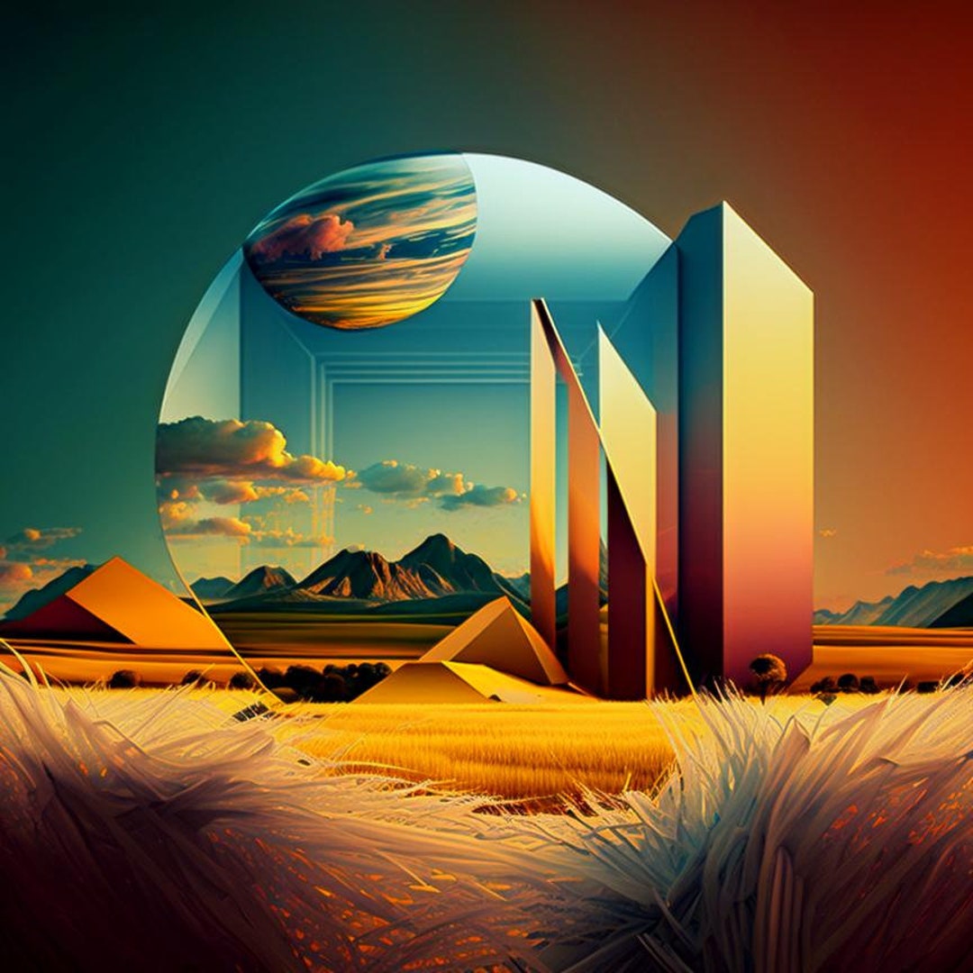 Abstract Desert AI Generated Art Unique and Modern Wall Decor ...