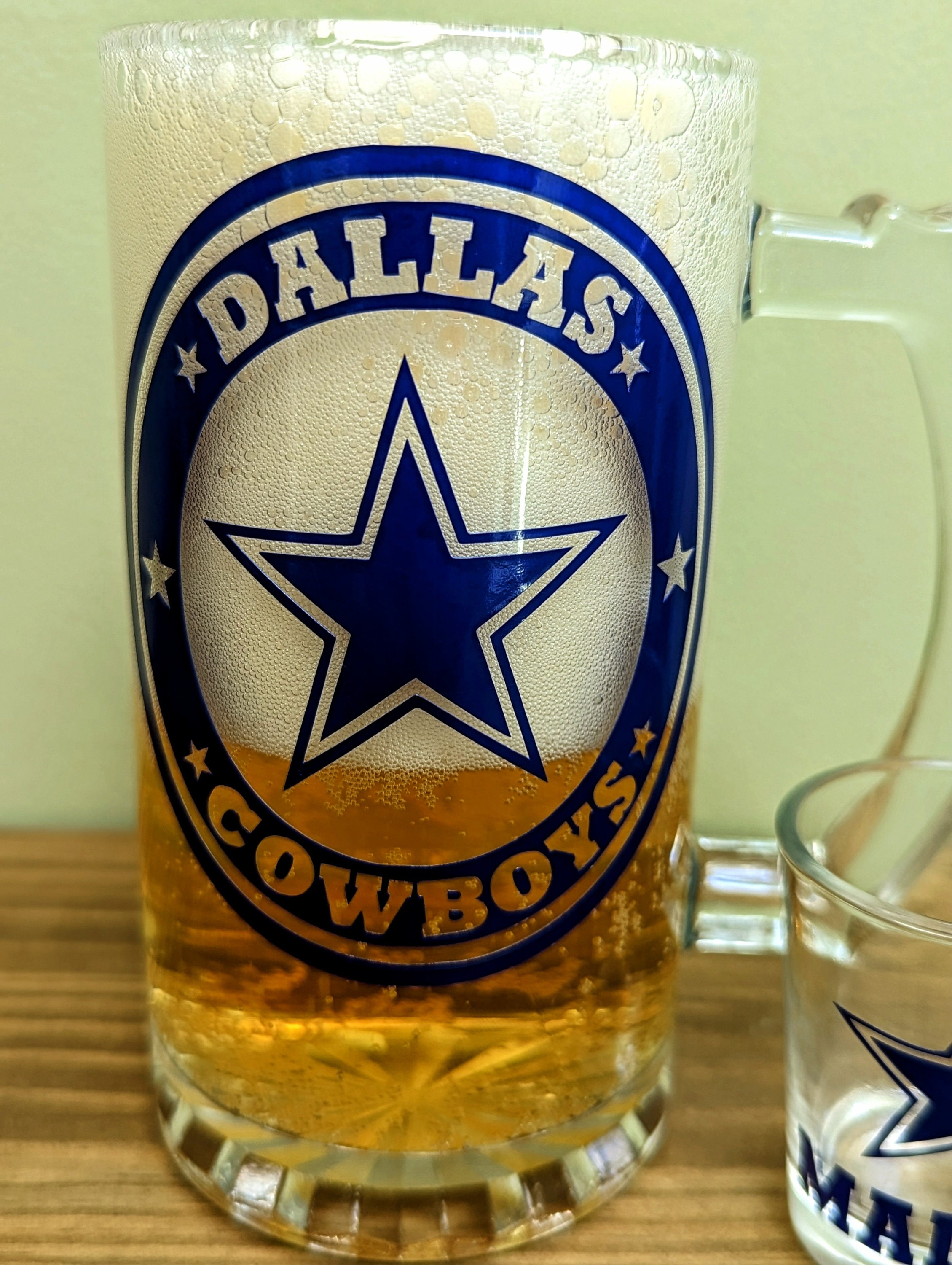 Father's Day Cowboys Beer & Shot Glass - Etsy