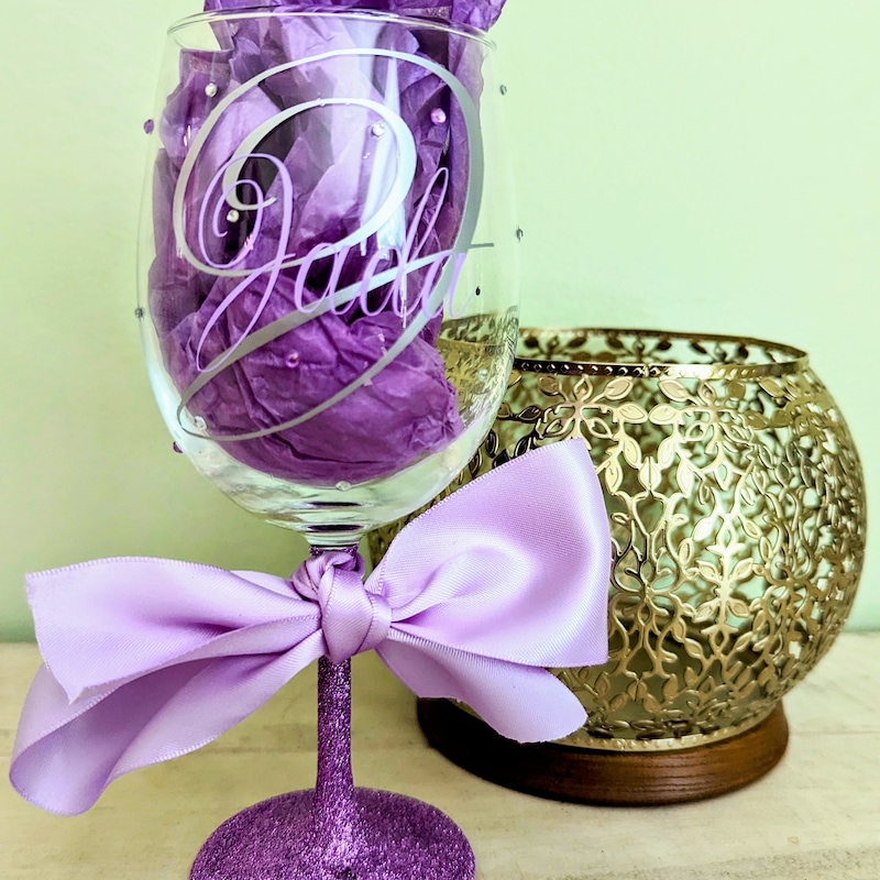 Bedazzled Bride Glass - Etsy
