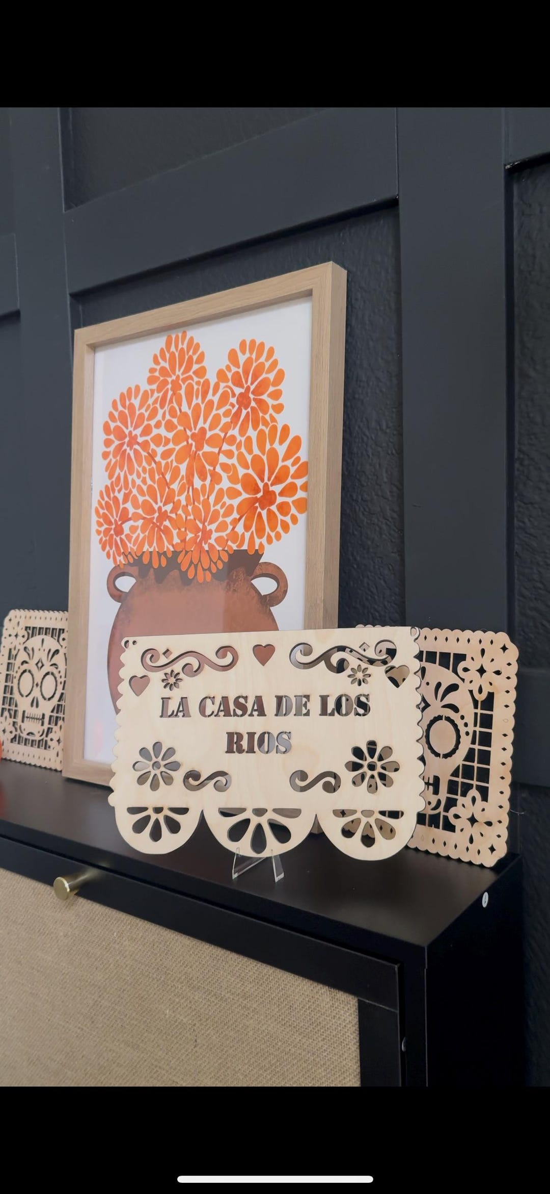 Personalized Papel Picado Wood Sign • Custom Last Name, Fiesta Decor ...