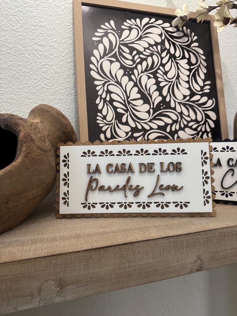 Custom Papel Picado Style Family Name Sign | Mexican Home Decor ...