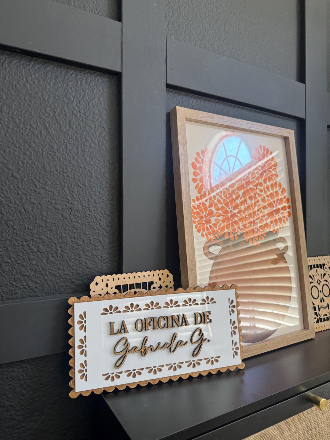 La Oficina De | Office Sign | Room Sign | Maestra Gift | Papel Picado ...
