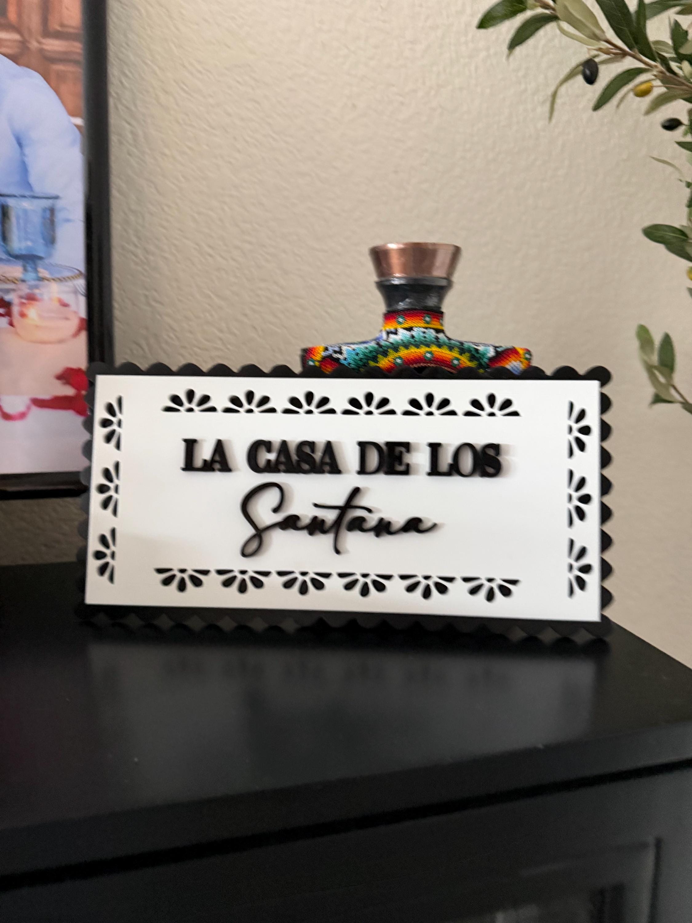 Custom Papel Picado Style Family Name Sign | Mexican Home Decor ...
