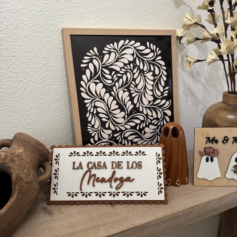 Custom Papel Picado Style Family Name Sign | Mexican Home Decor ...