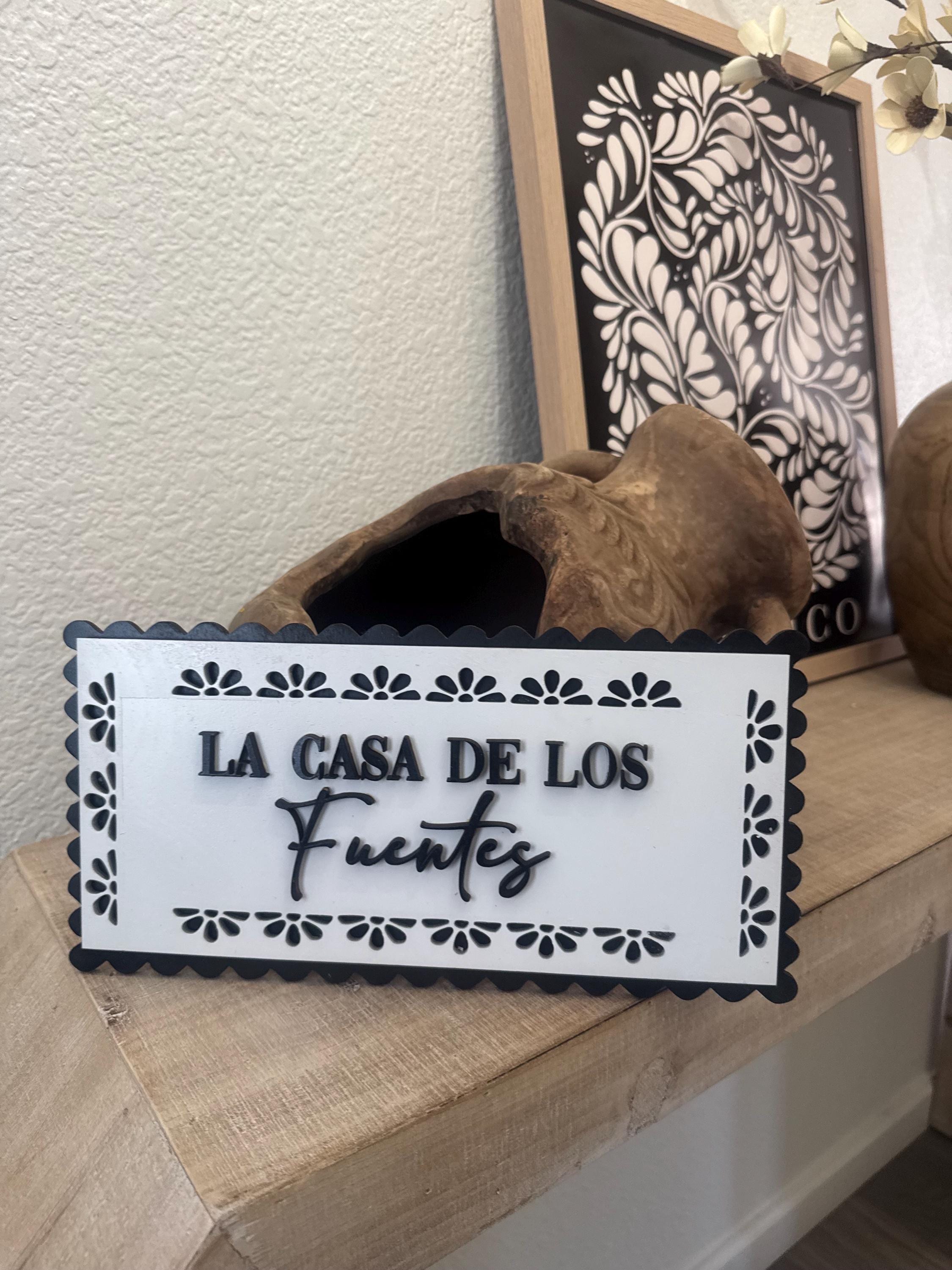 Custom Papel Picado Style Family Name Sign | Mexican Home Decor ...
