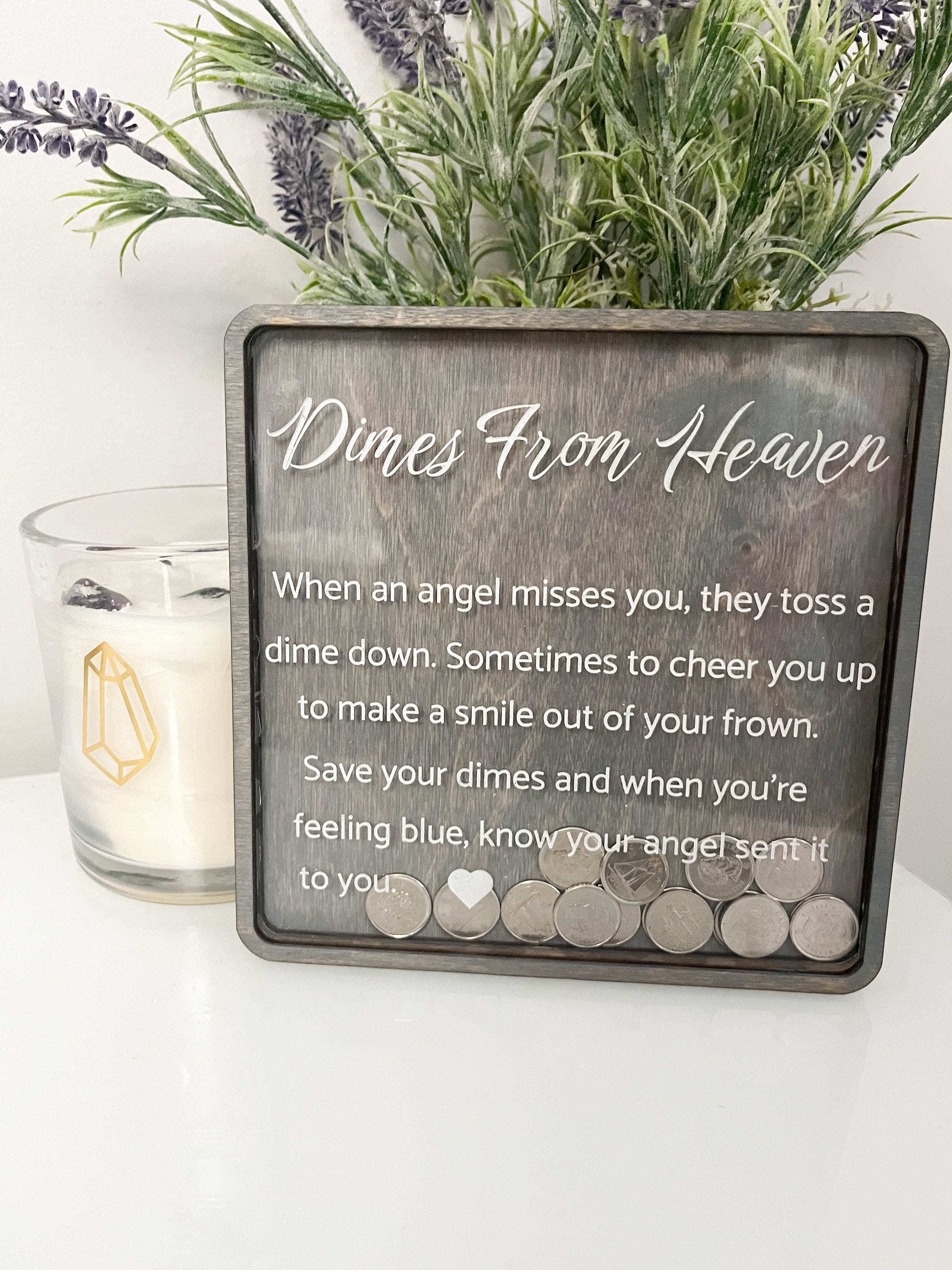 Pennies From Heaven Bank Engraved | Memorial Gift | Dimes From Heaven ...