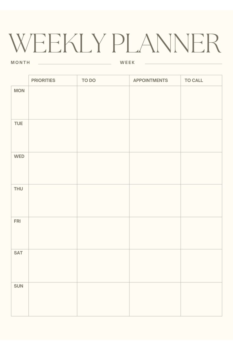 2023-2024 Zen Daily Planner Printable, Weekly Planner, To-do List ...