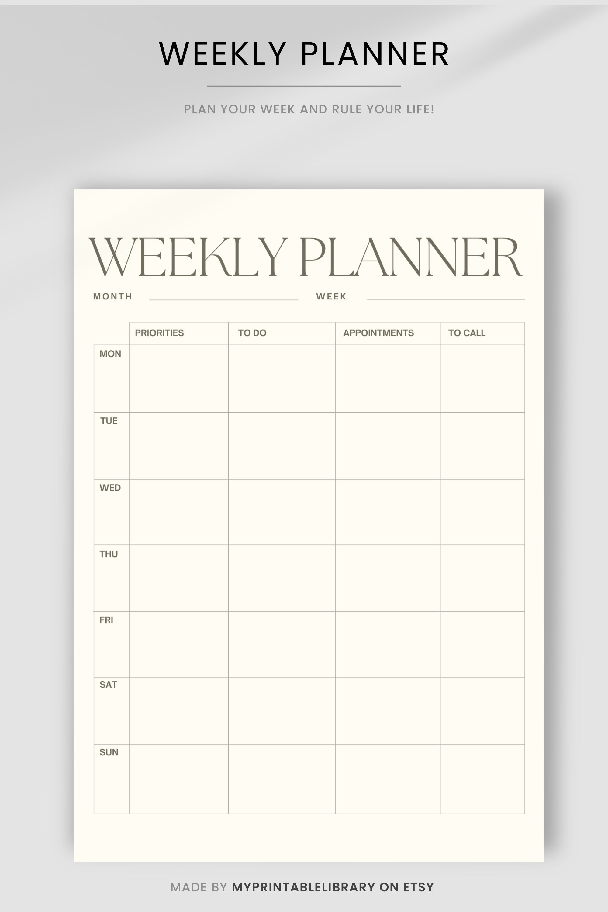 2023-2024 Zen Daily Planner Printable, Weekly Planner, To-do List ...