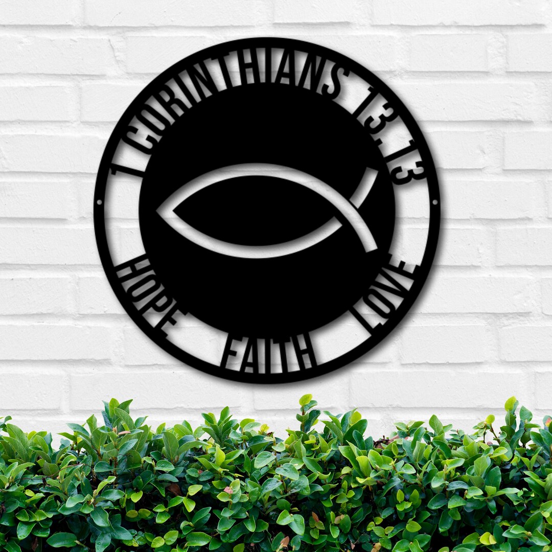 Personalized Metal Cross Sign: Religious Home Decor - Etsy