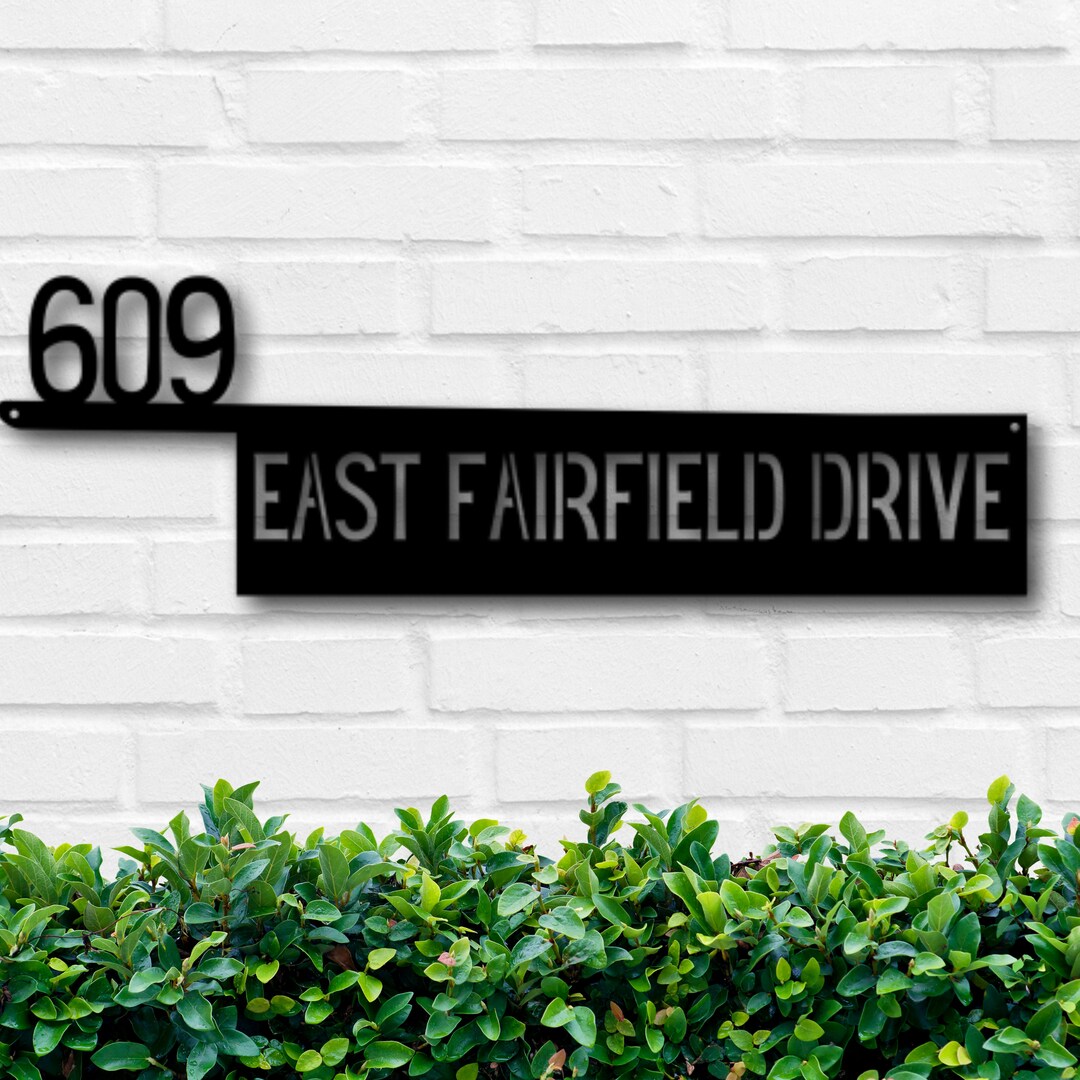 Metal Address Sign, Metal Home Sign, Metal House Numbers Sign, Custom ...