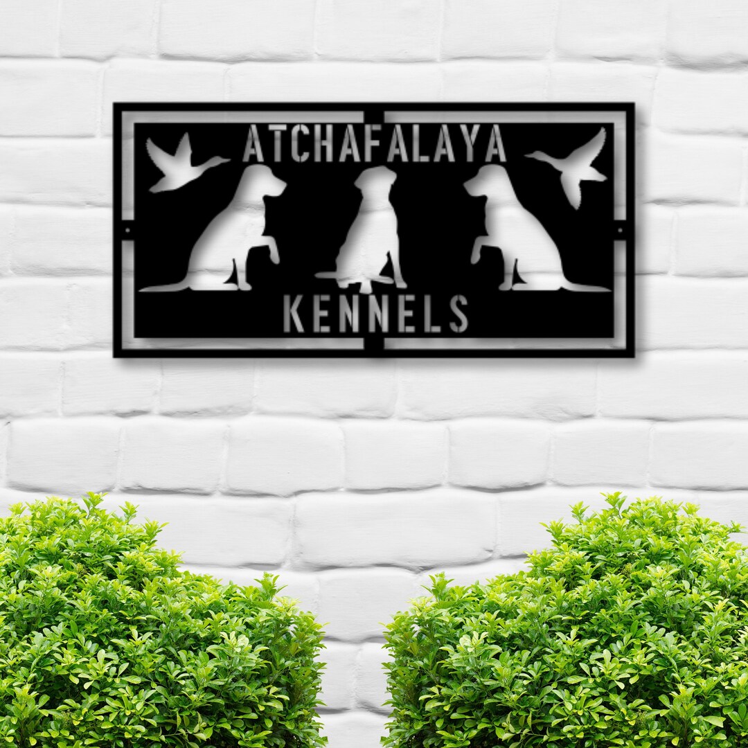 Metal Labrador Retriever and Duck Hunting Sign: Personalized Dog Decor ...
