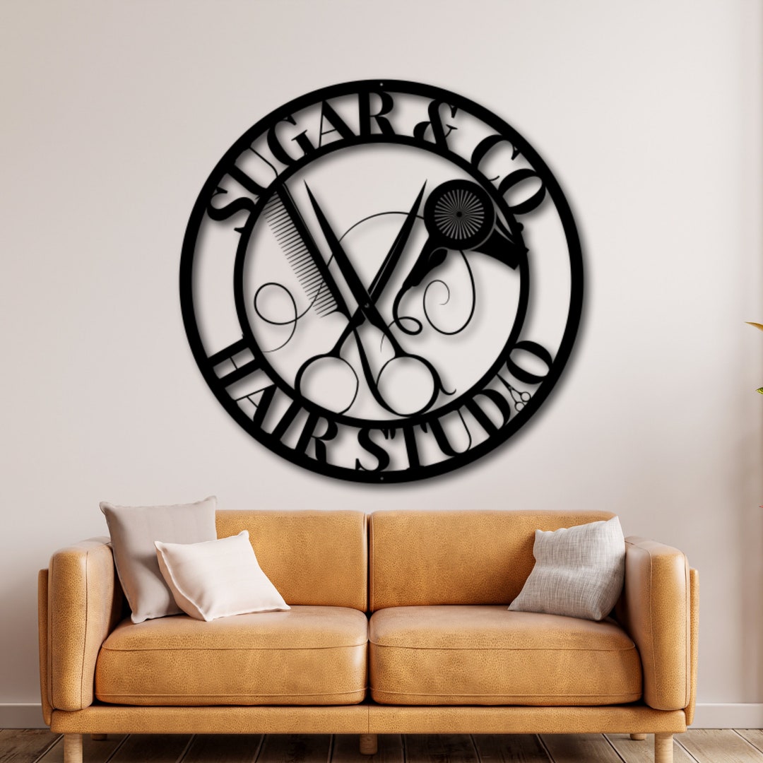 Metal Hairdresser Sign, Personalized Salon Name Sign, Custom ...