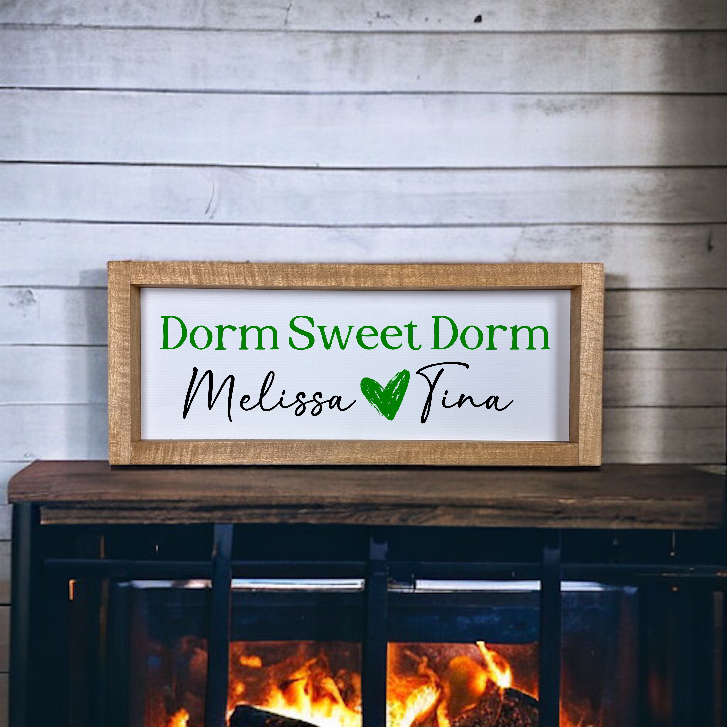 Custom Dorm Room Sign: Stained Wood Shadow Box, Roommate Gift - Etsy