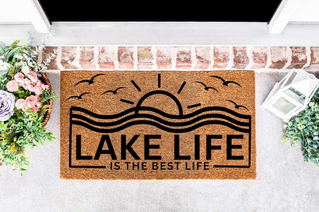 Lake Life Coir Doormat: Vacation Home Decor - Etsy