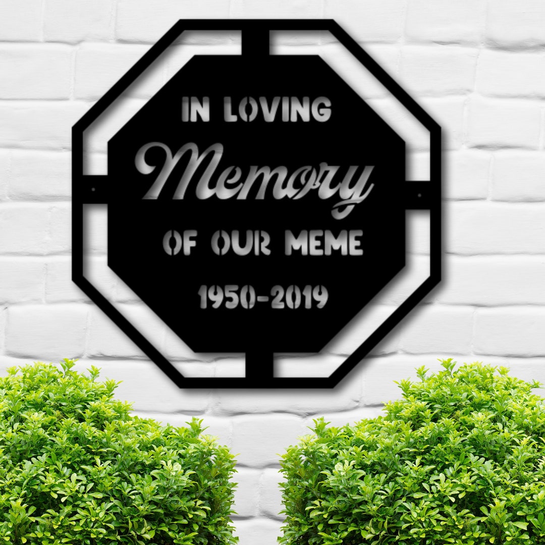 In Loving Memory Of, Metal Memory Sign, Metal Sign; Sign for Loved One ...