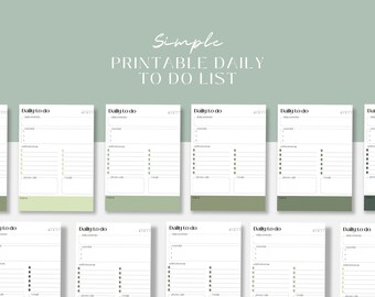 Printable Daily to Do List Digital List Simple Task List - Etsy