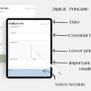 Printable Daily to Do List Digital List Simple Task List - Etsy