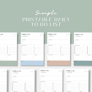 Printable Daily to Do List, Digital List, Simple Task List, Digital PDF ...