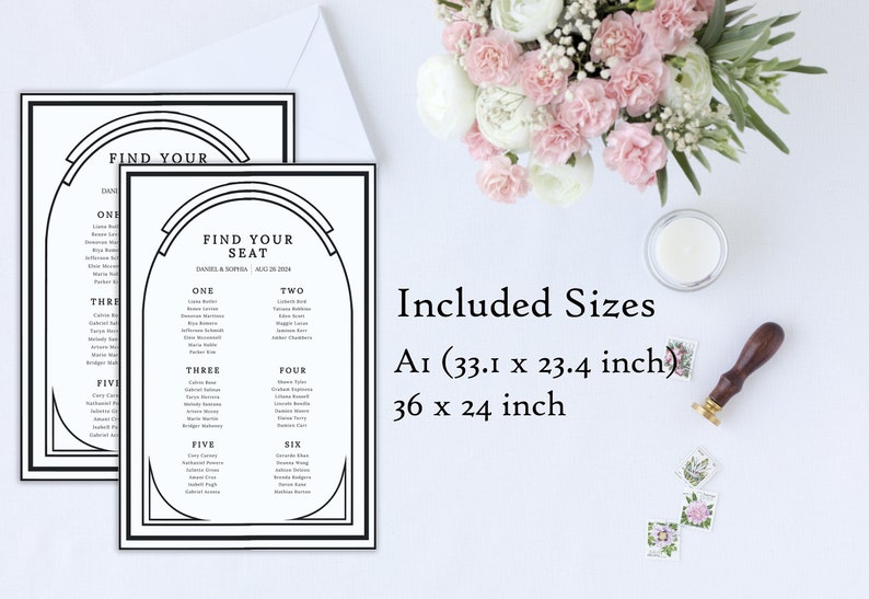 Storybook Wedding Seating Chart, Templett Editable Templates, DIY ...