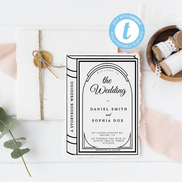 Book Wedding by Invites - Etsy