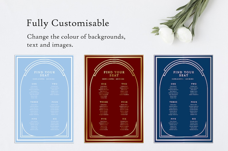 Storybook Wedding Seating Chart, Templett Editable Templates, DIY ...