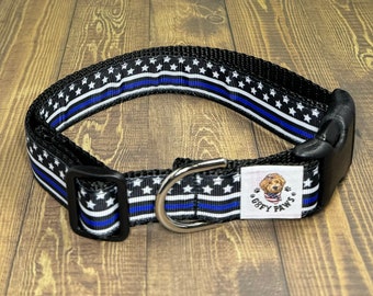 Thin Blue Line Dog Collar, Police Dog Collar, Police K9, Police Lives ...