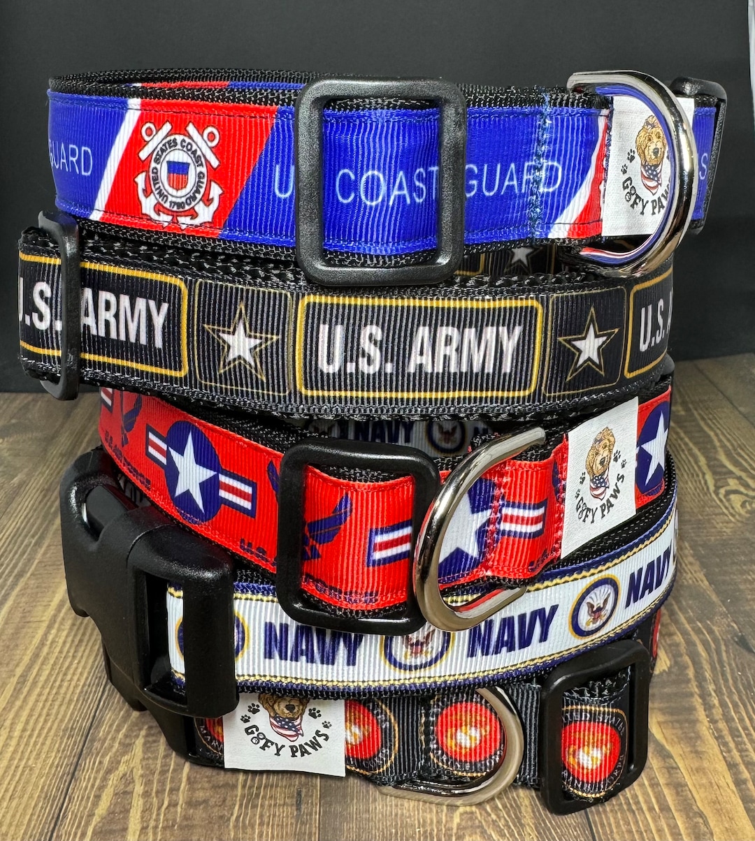 US Military Dog Collars, Marines Collar, Navy Collar, Army Collar, Air ...