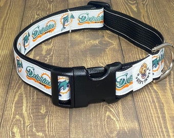 Miami Dolphins Dog Collar - Etsy