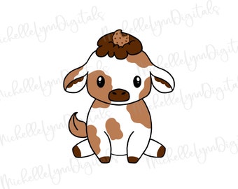 Peach Cow SVG PNG Digital File Svg Files Animal Svg - Etsy