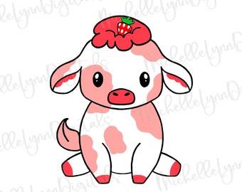 Blueberry Cow | SVG | PNG | Digital Files | Cute | Animal SVG | - Etsy