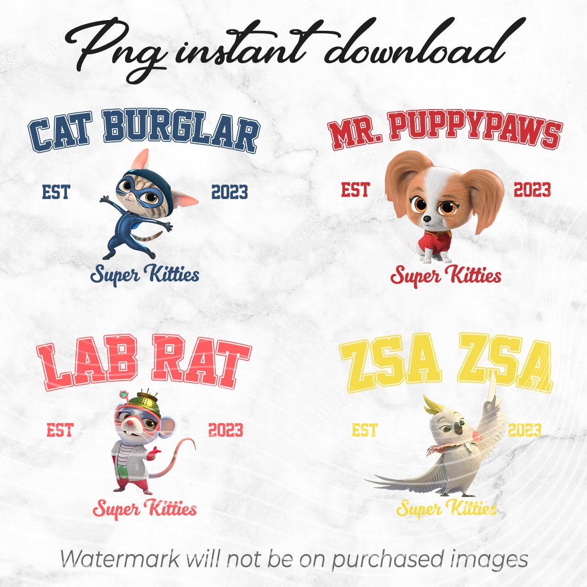 Superkitties Pounce PNG Superkitties Villains PNG Super Cat - Etsy UK