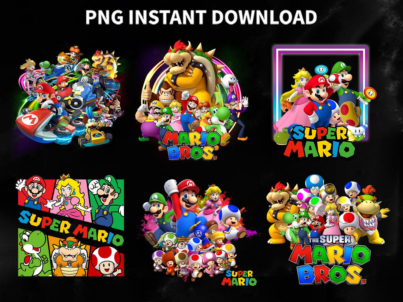 Mario Bros Glass Coasters With Cork Surface Set Of