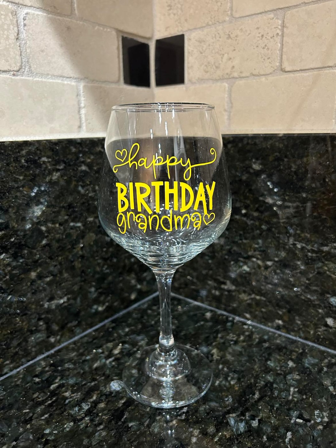 Personalized Birthday Wine Glass With Name Unique Customizable Stemware ...